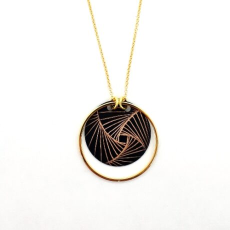 Collier rond en laiton gravé collection Focus - Astrance & Clémide