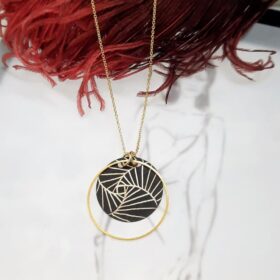 Collier rond en laiton gravé collection Focus - Astrance & Clémide