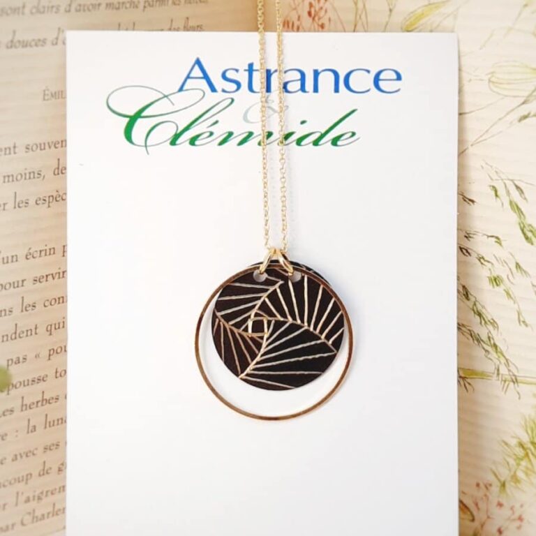 Collier rond en laiton gravé collection Focus - Astrance & Clémide